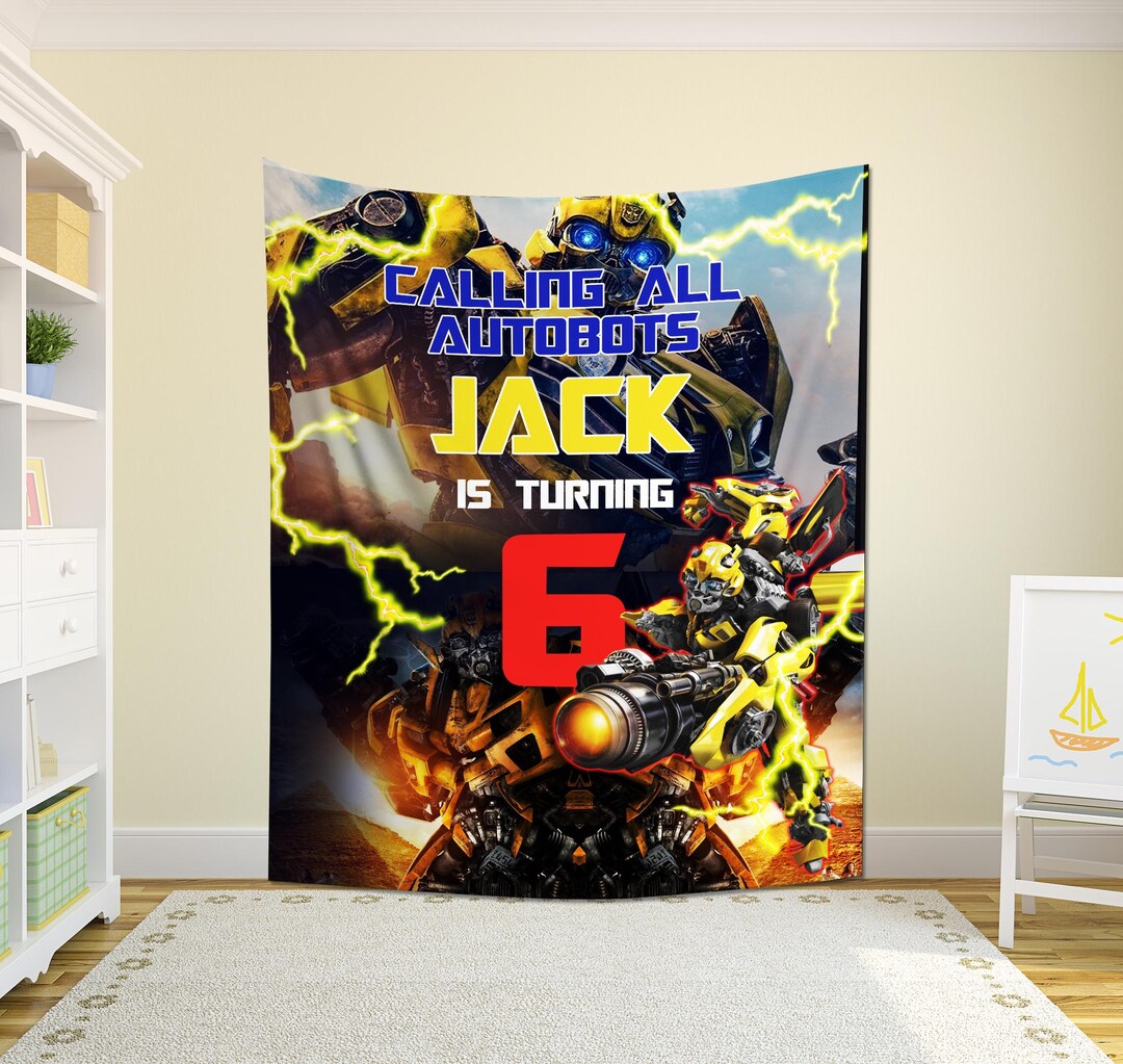 Custom Transformers Birthday Party Backdrop Transformers Birthday ...