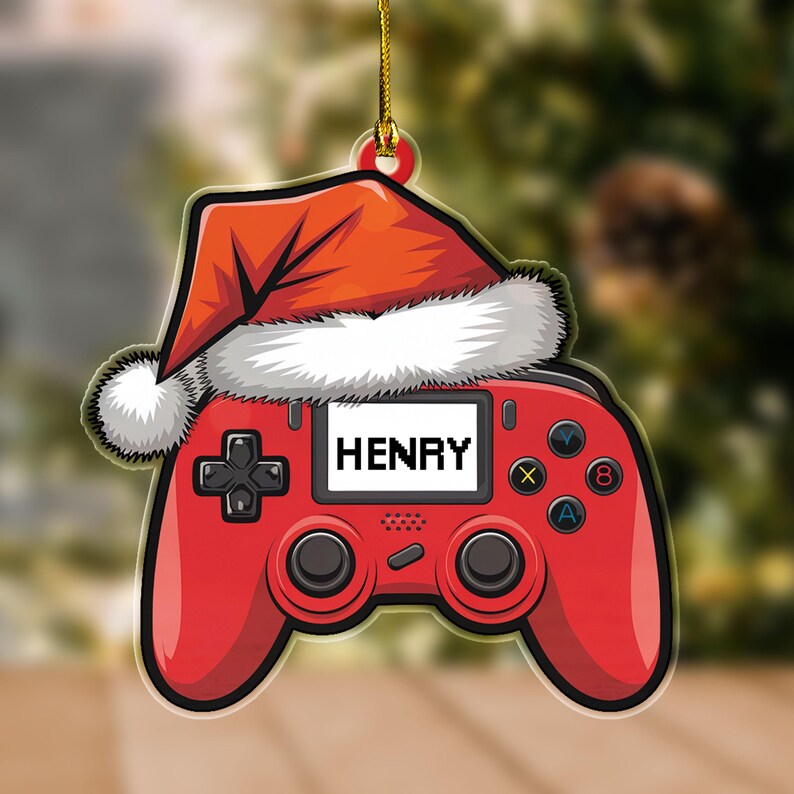 Personalized Controller Game Ornament, Gamer Ornament, Ornament Gift ...