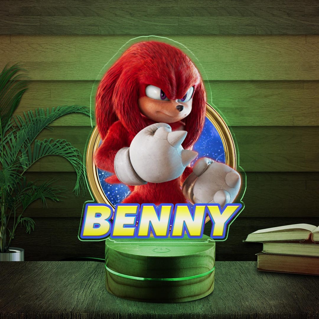 Custom Sonic LED Night Light | Personalized Engraved Sonic the Hedgehog ...