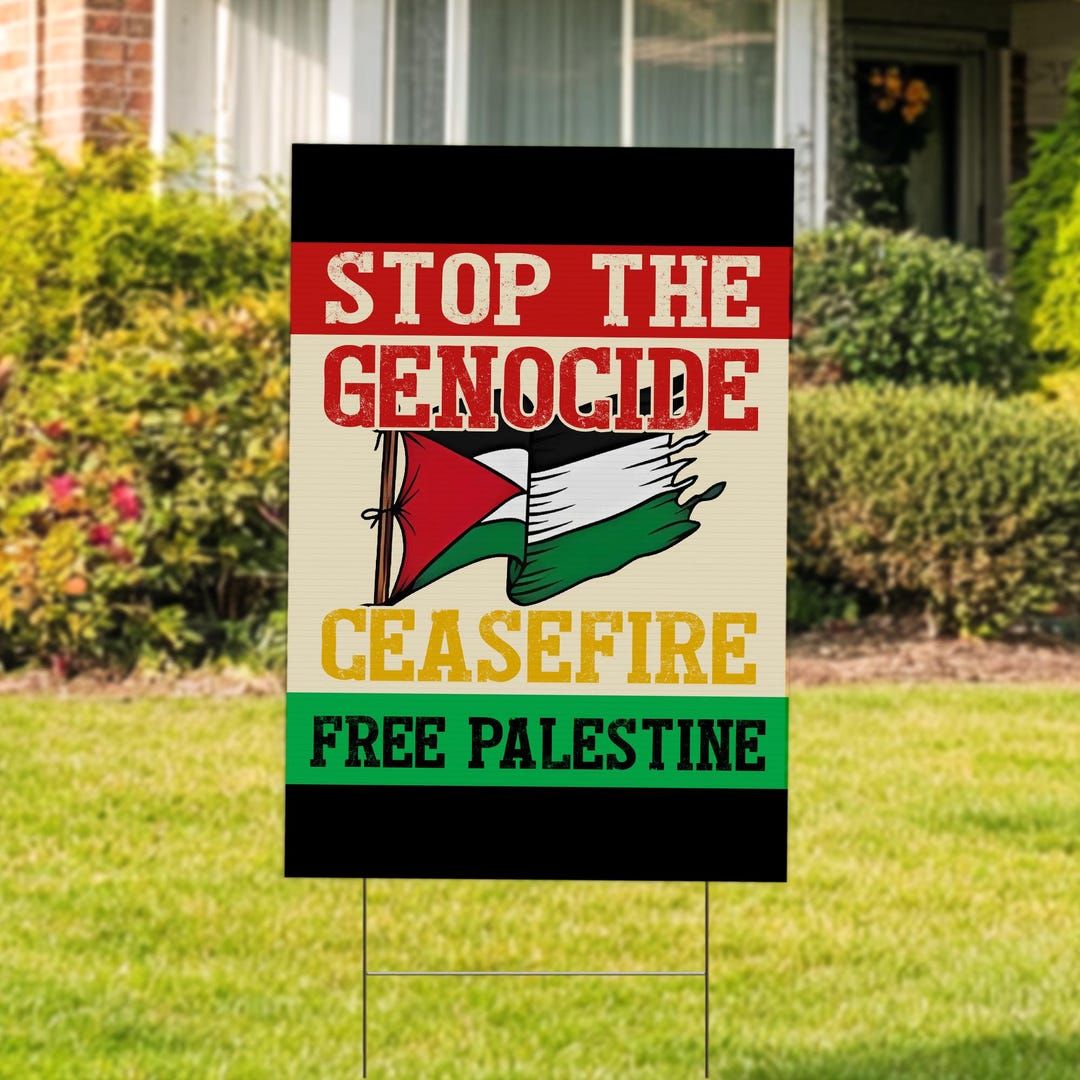 Stop the Genocide Free Palestine Yard Sign With H Stake, Peace Yard ...