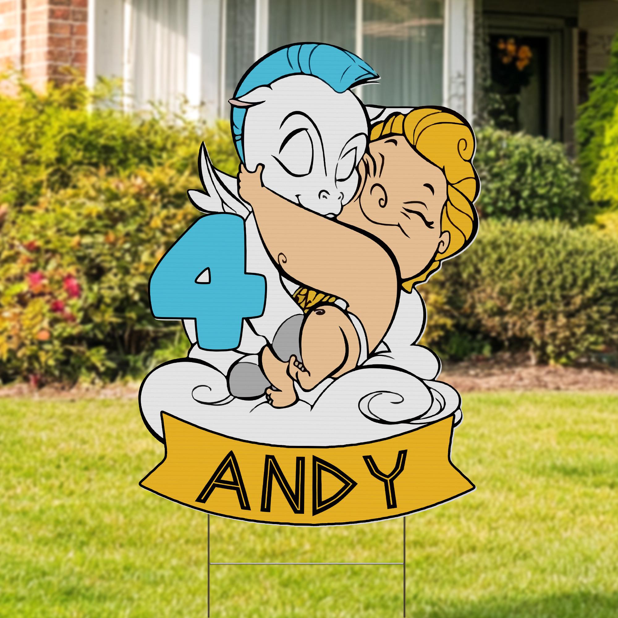 Personalized Baby Hercules Yard Sign Cutout, Hercules Cutout Party ...