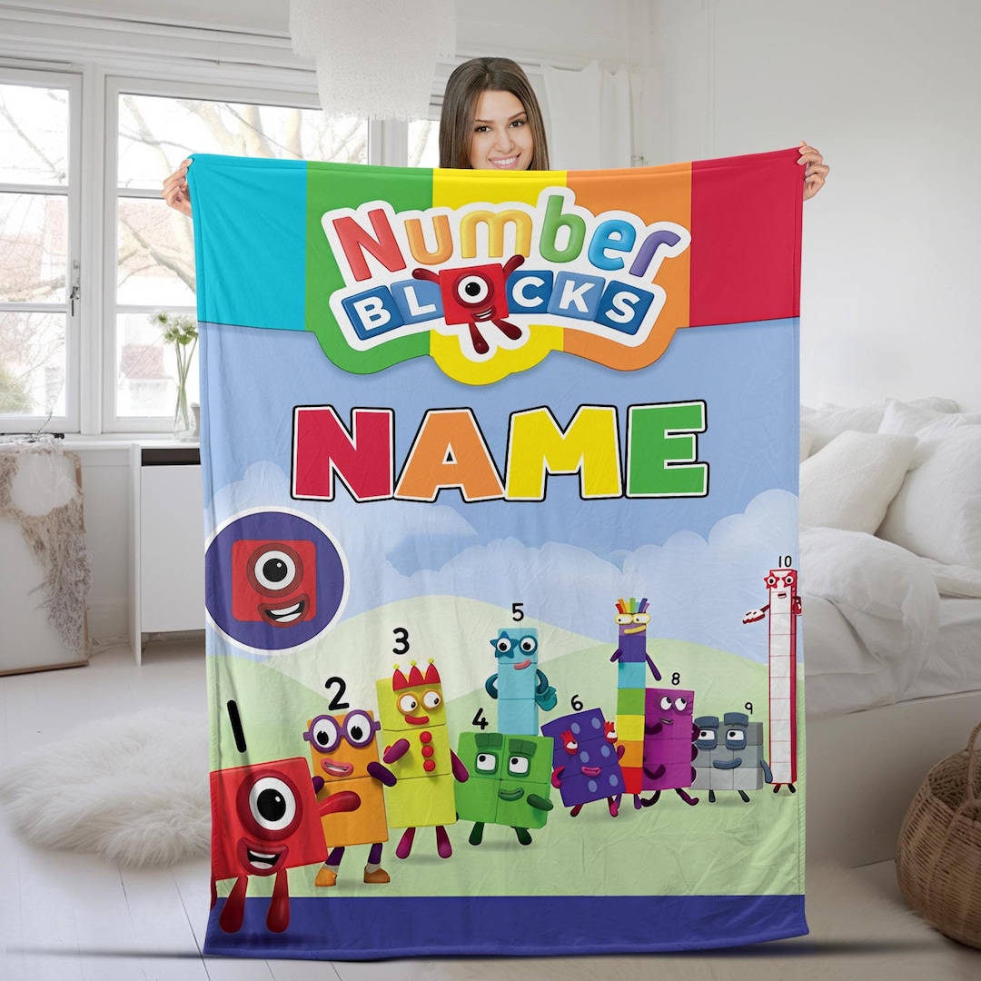 Personalized Numberblocks Quilt Blanket, Numberblocks Blanket, Custom ...