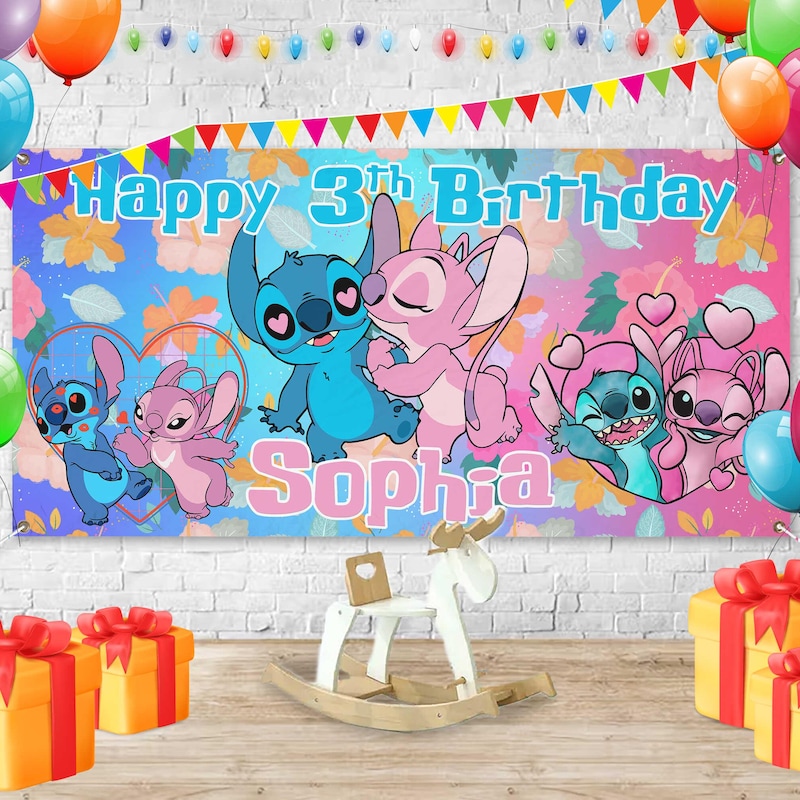 Stitch and Angel Birthday Png - Etsy