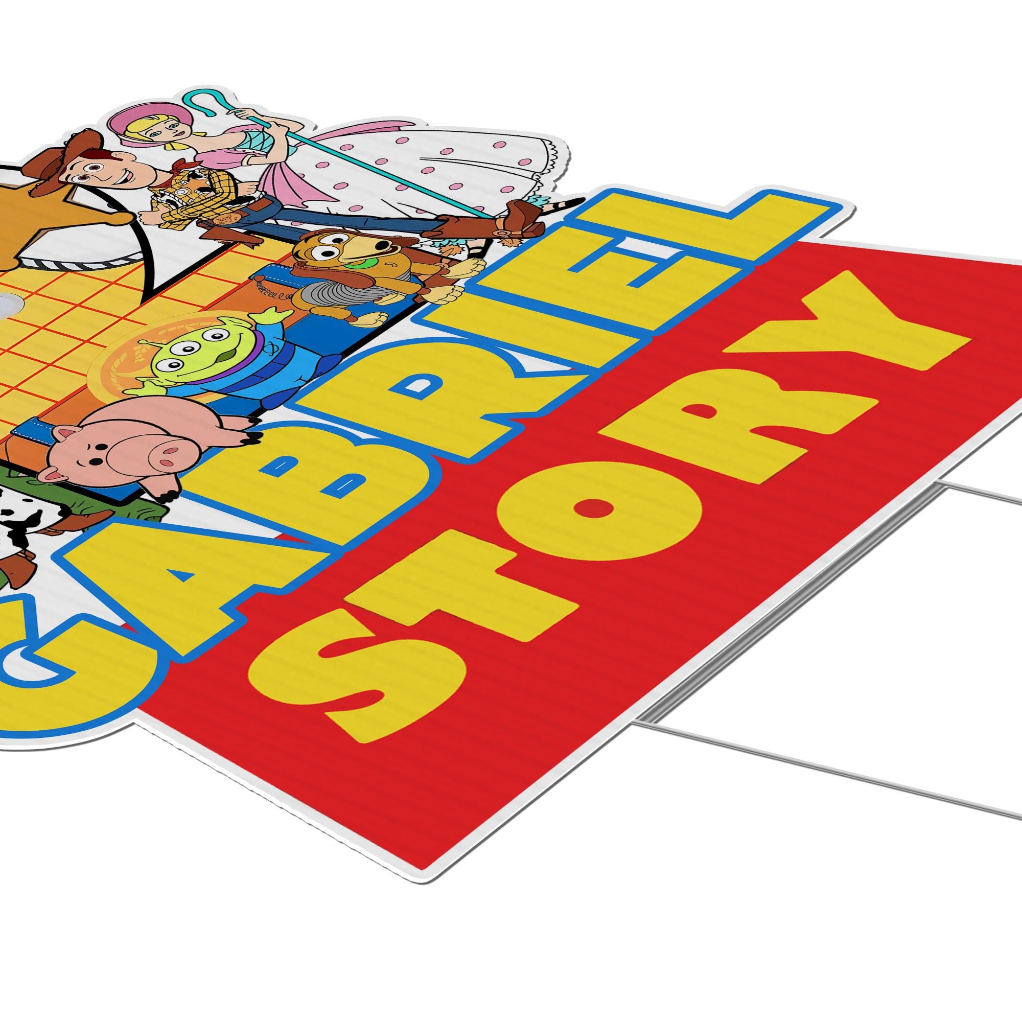 Toy Story Birthday Yard Sign Cut Out, Woody Buzz Lightyear Lawn Decor ...