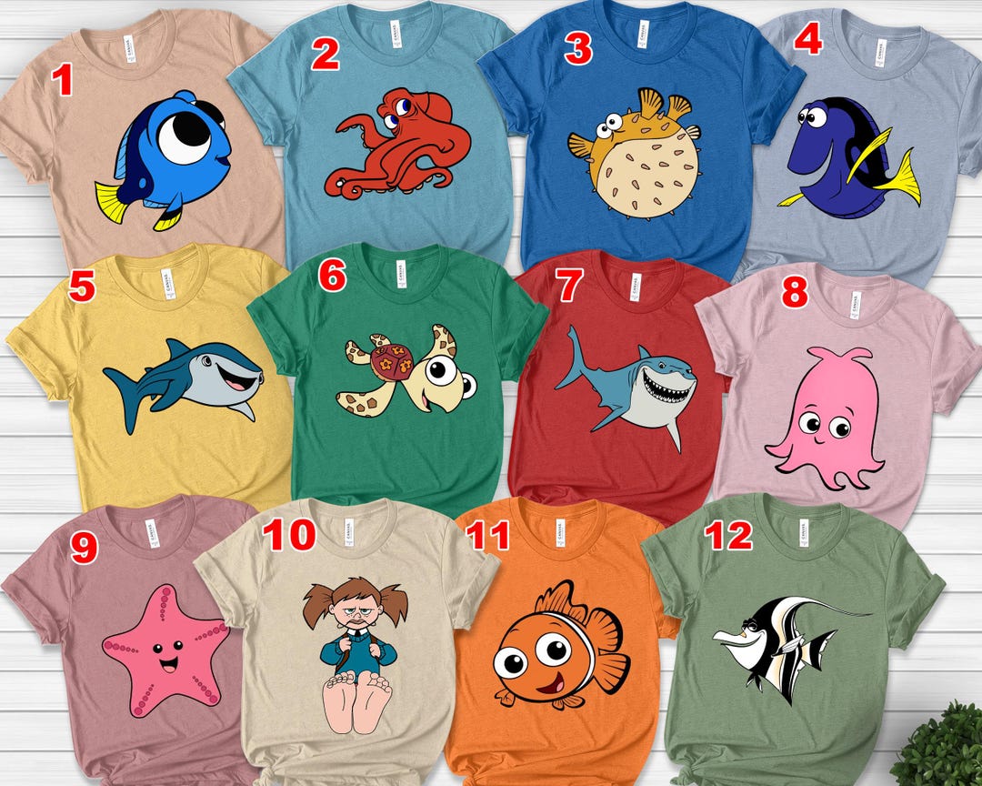 Finding Nemo Shirt, Finding Dory Shirt, Disney Character Shirt, Nemo ...