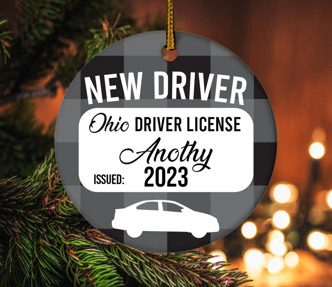 Personalized New Driver Ornament 2024, Custom State New Driver Tag ...