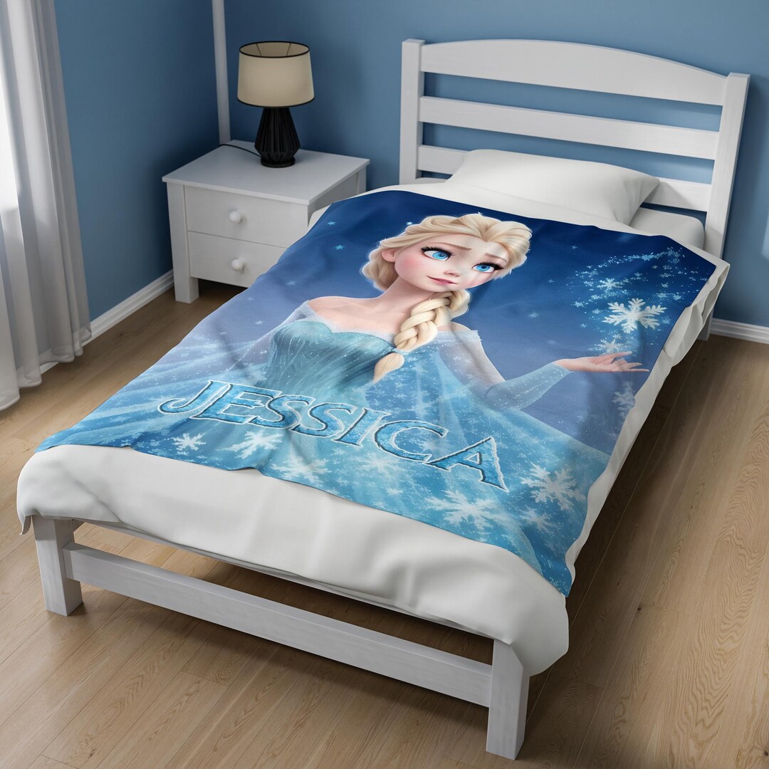 Personalized Disney Frozen Blanket, Custom Name Disney Blanket ...