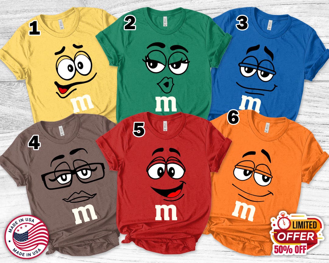 M&M Candies T Shirt, M and M Matching Family Shirt Group MM Shirt ...