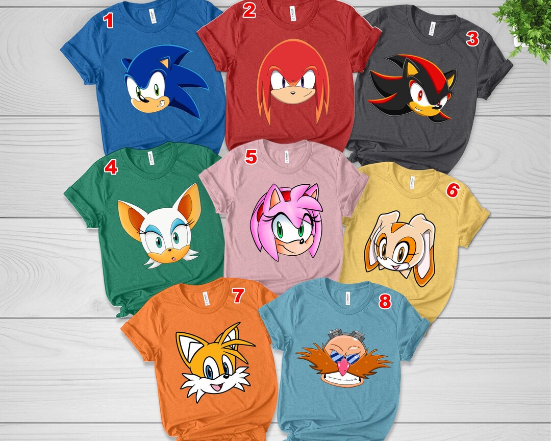 Sonic the Hedgehog Shirt, Sonic Group Matching Shirt, Sonic Family ...