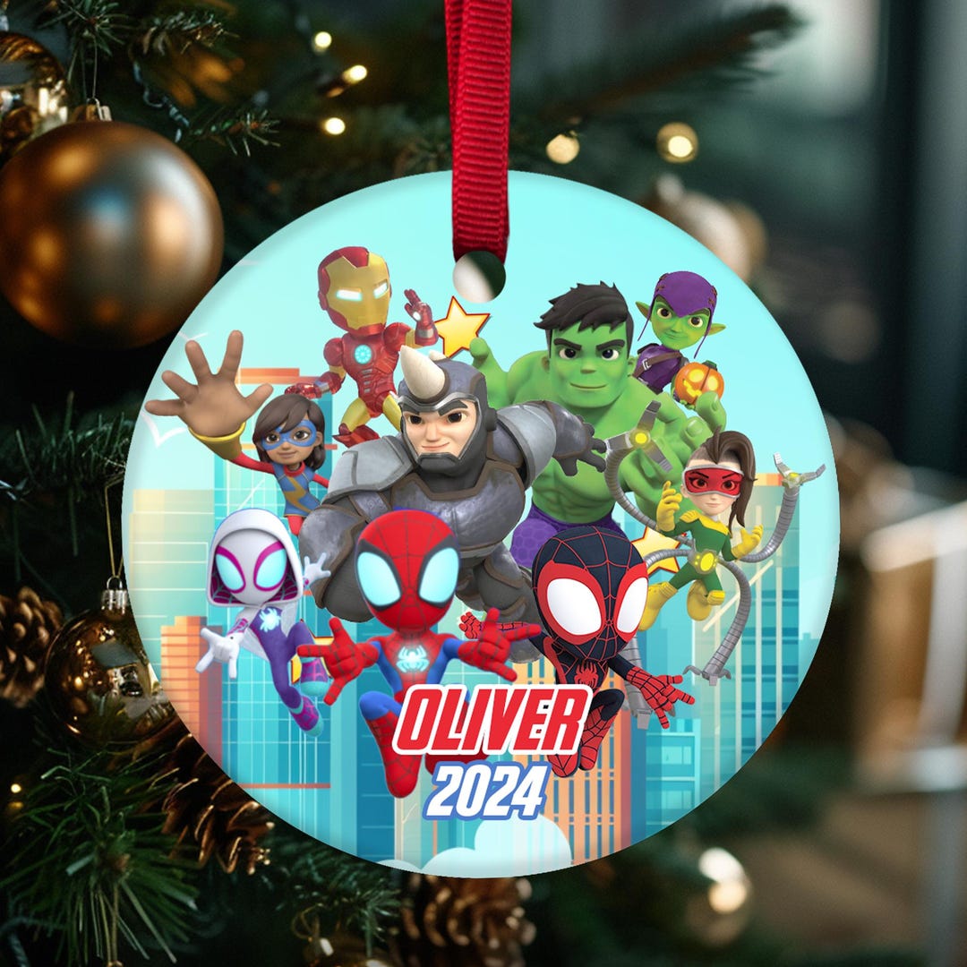Personalized Spidey and His Amazing Friends Ornament, Custom Name ...