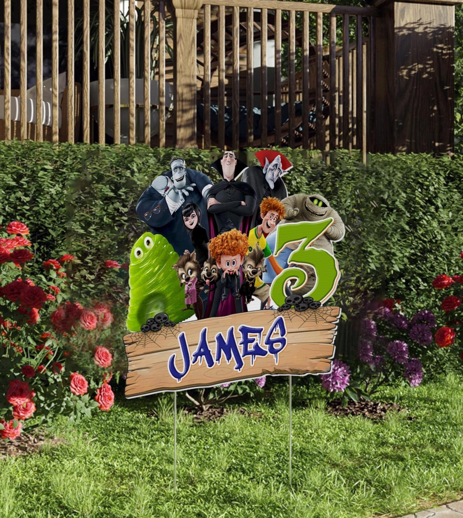 Custom Hotel Transylvania Yard Sign Cut Out, Birthday Decoration Indoor ...