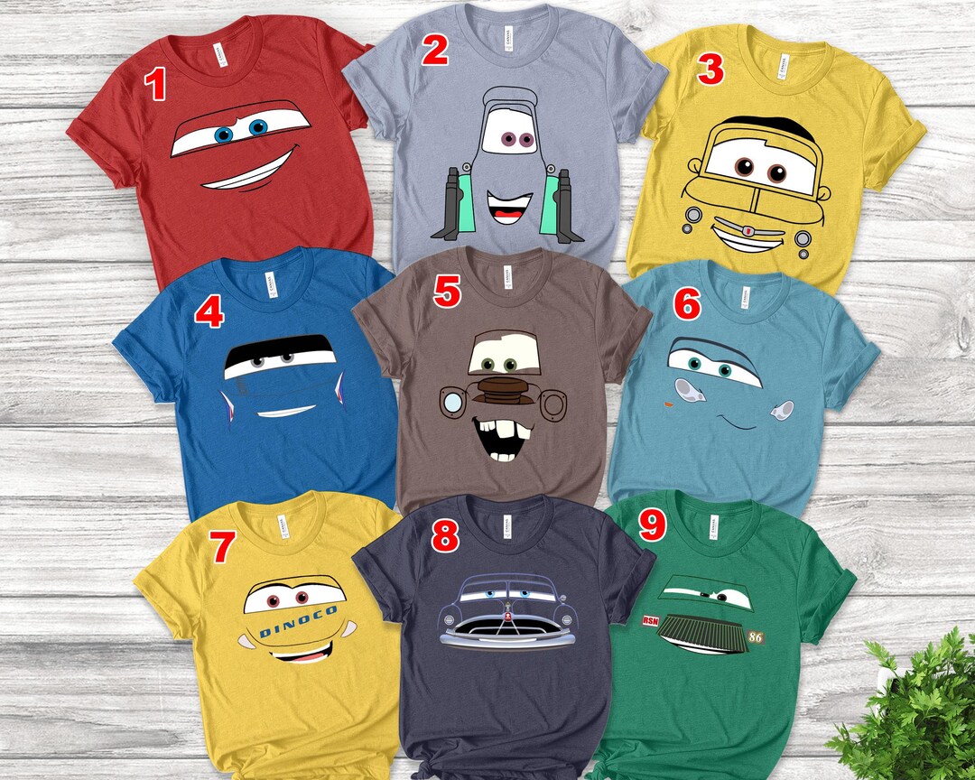 Cars Costume Shirt, Characters T Shirt, Cars Matching Group Family ...
