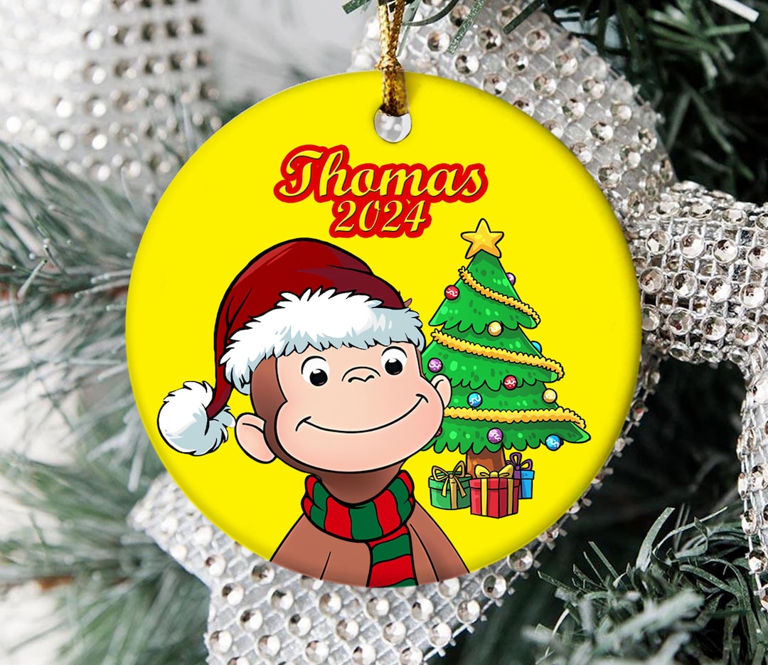 Curious George Christmas Ornament, First Christmas Ornament, Kids ...