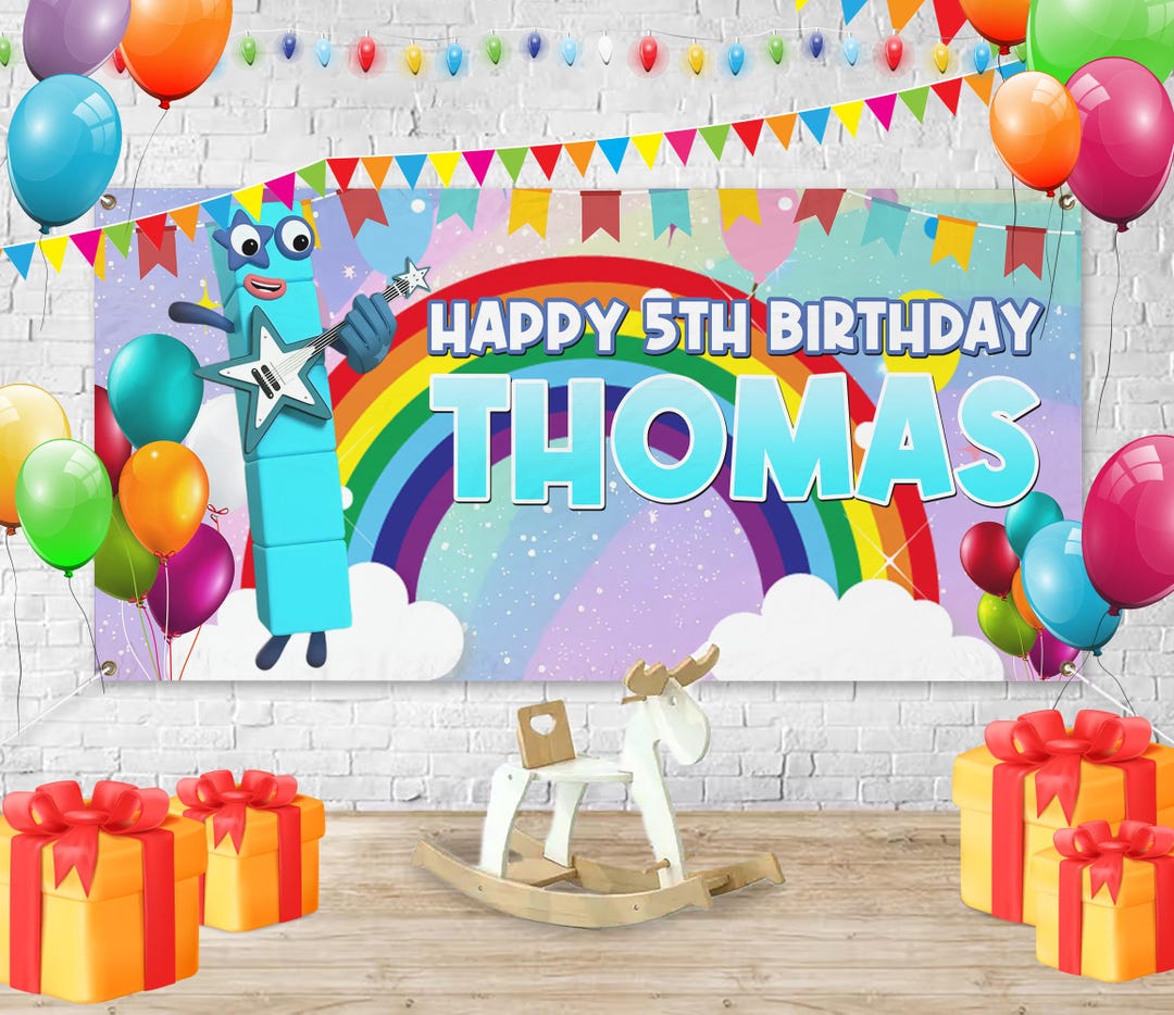 Personalized Birthday Numberblocks Banner, Party Banner, Numberblocks ...