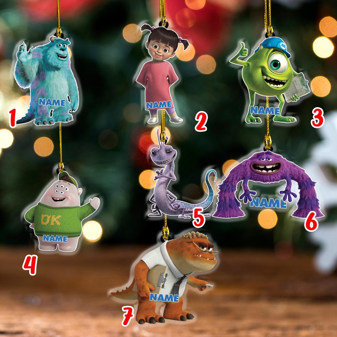 Personalized Monsters Inc. Ornament, Monsters Character Christmas ...