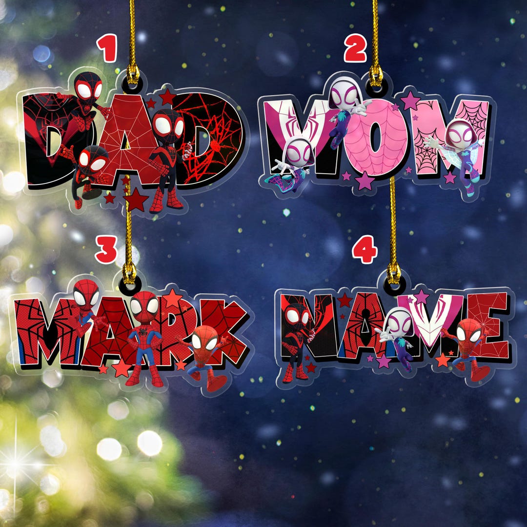 Personalized Spidey and His Amazing Friends Ornament, Christmas Name ...