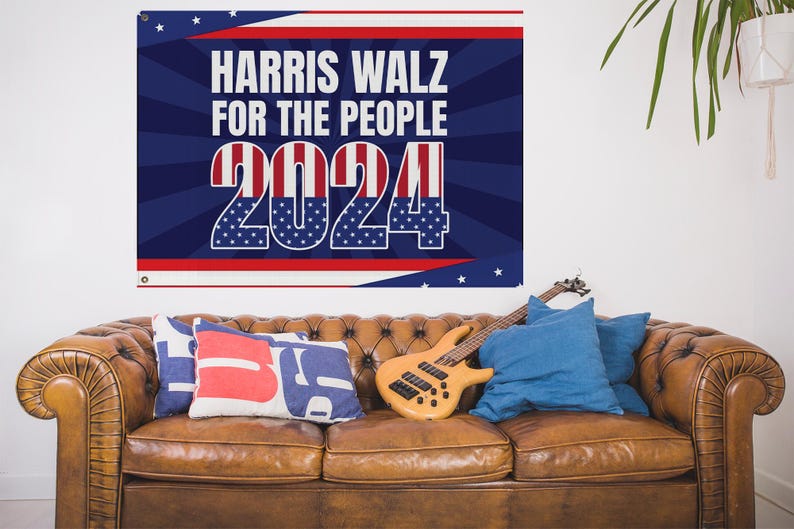 Kamala Harris VP Walz Flag, Kamala Harris President 2024 Flag, Democrat ...