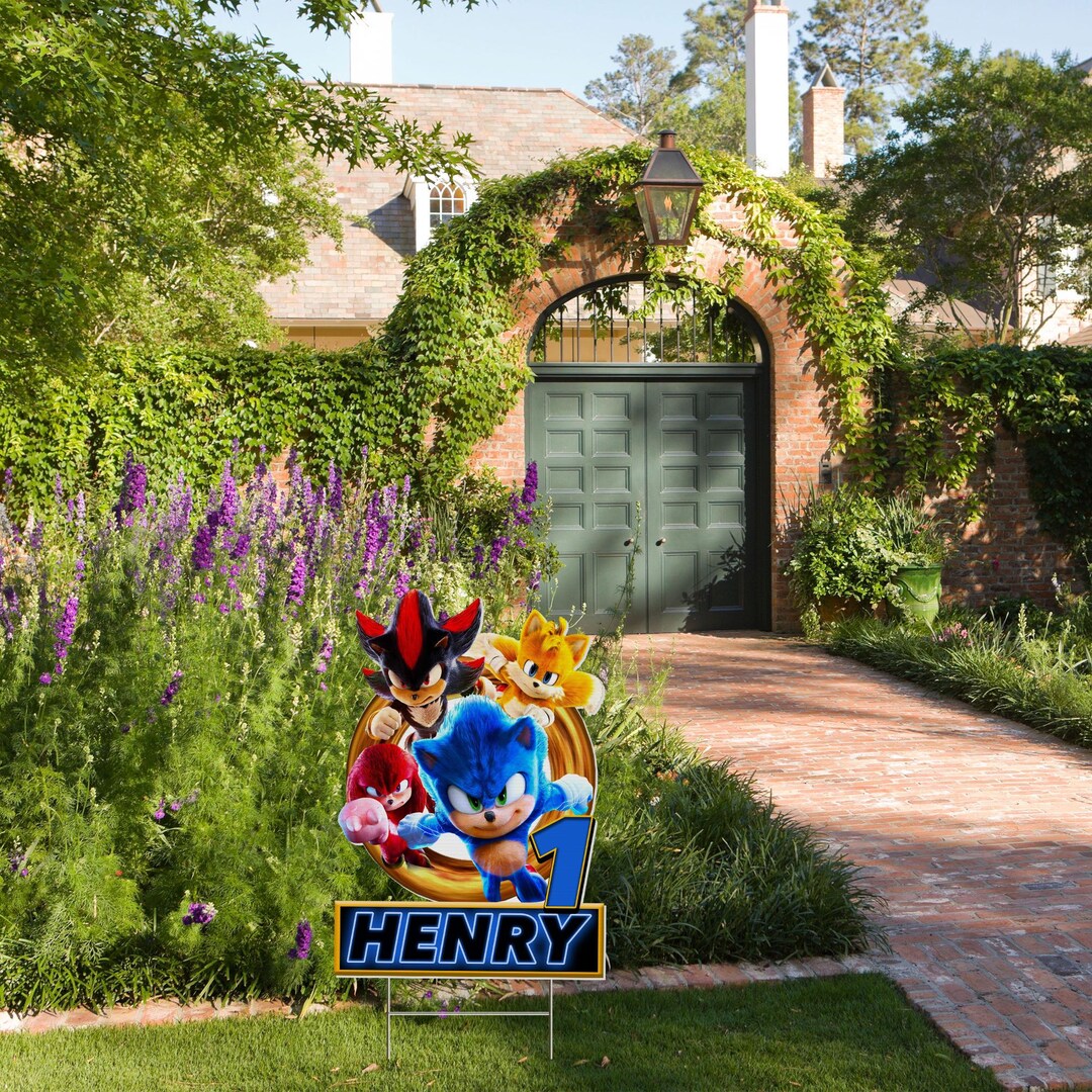 Personalized Sonic Hedgehog Cutouts, Sonic Birthday Party Prop, Tail ...