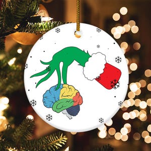 Science Brain Anatomy Christmas Ornament, Neuro Nurses Gift for ...