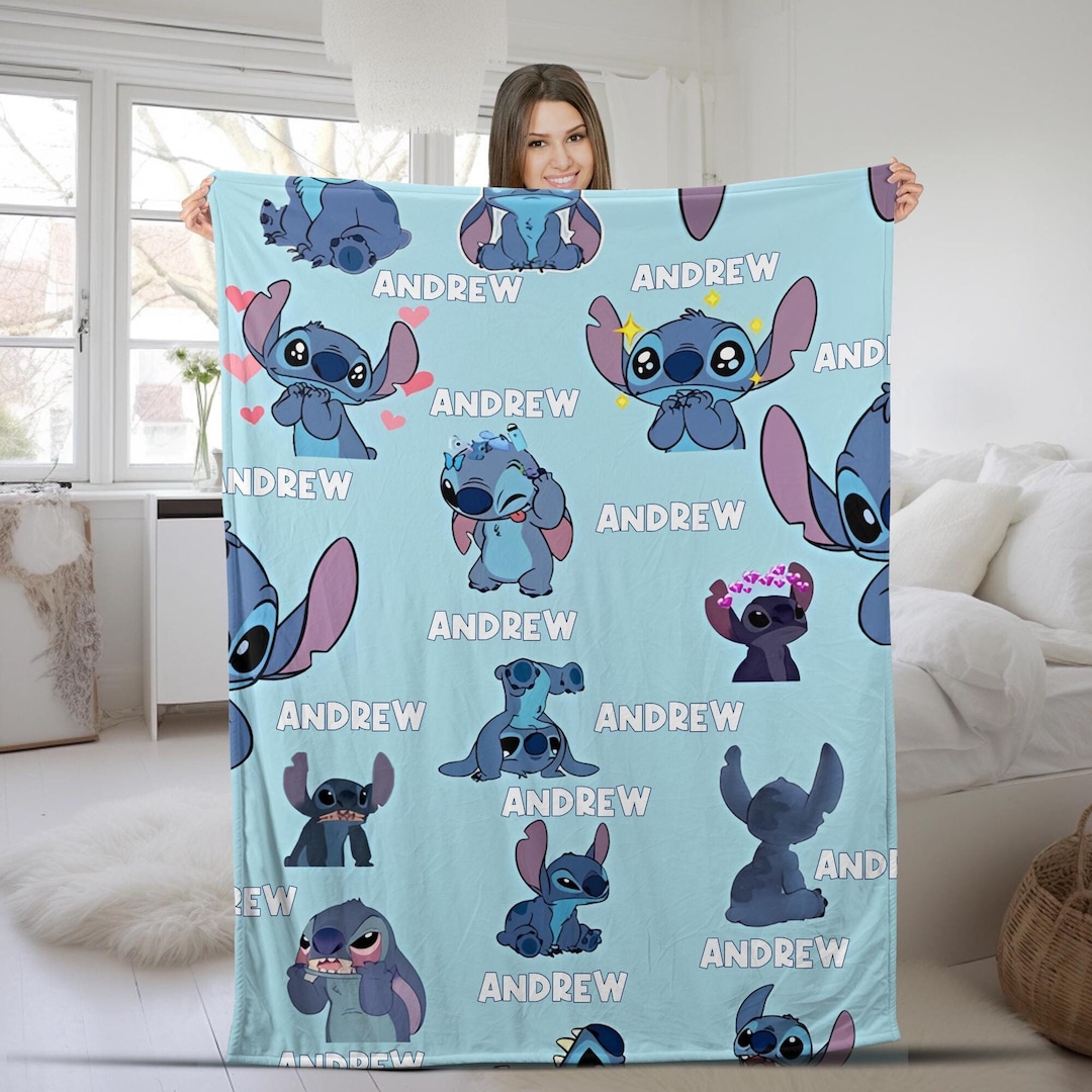 Personalized Stitch Blanket Lilo Stitch Blanket Stitch Birthday Gifts ...