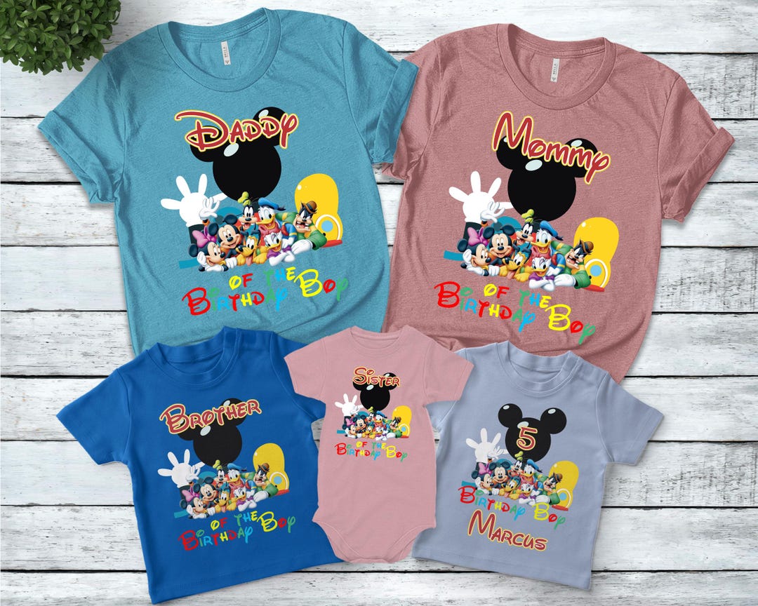 Mickey Mouse Clubhouse Birthday Shirt, Mickey Mouse Birthday Tshirt ...