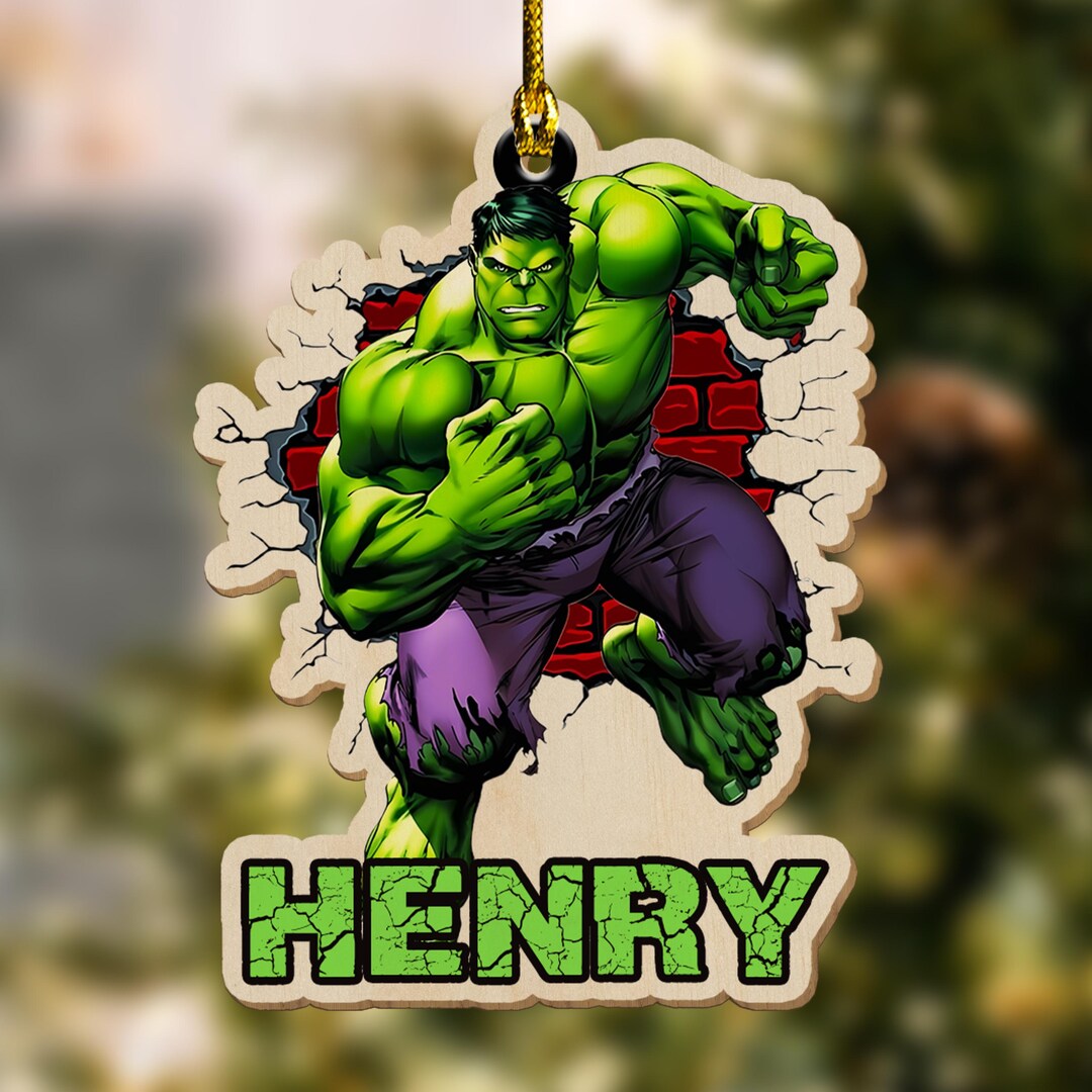Personalized Green Hulk Superhero, Giant American Hero Character Xmas ...