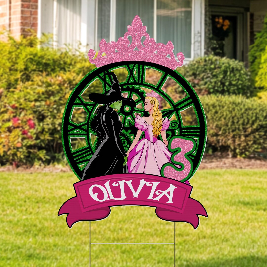 Custom Wicked Movie Birthday Cutouts, Yard Signs for Birthday Parties ...