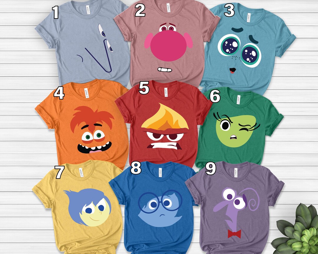 Inside Out 2 Characters Costume, Disney Inside Out Group Matching ...
