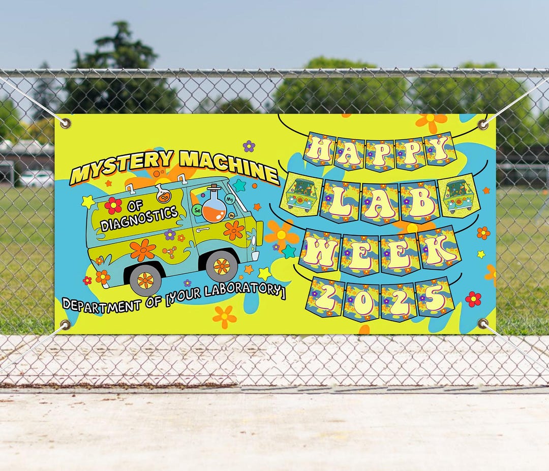 Custom Lab Department Lab Week Mystery Theme Backdrop, Customizable Lab ...