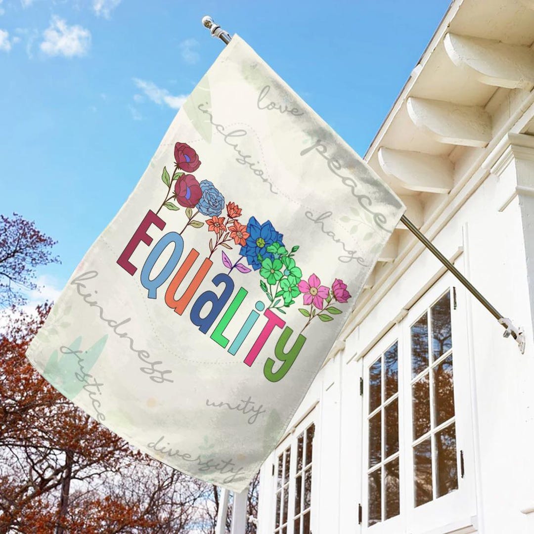 Kindness Peace Equality Love Inclusion Hope Diversity Garden Flag, LGBT ...