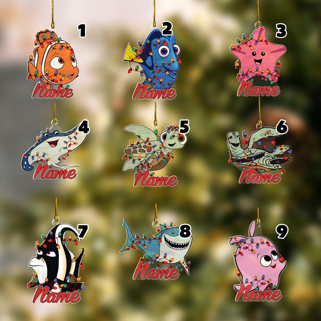 Personalized Disney Finding Nemo Christmas Ornament, Fish and Friends ...