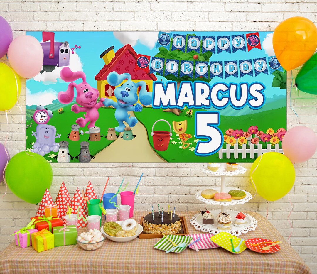 Blue's Clues Birthday Banner, Blue's Clues Party Banner, Blue's Clues Banner, Birthday Banner ...