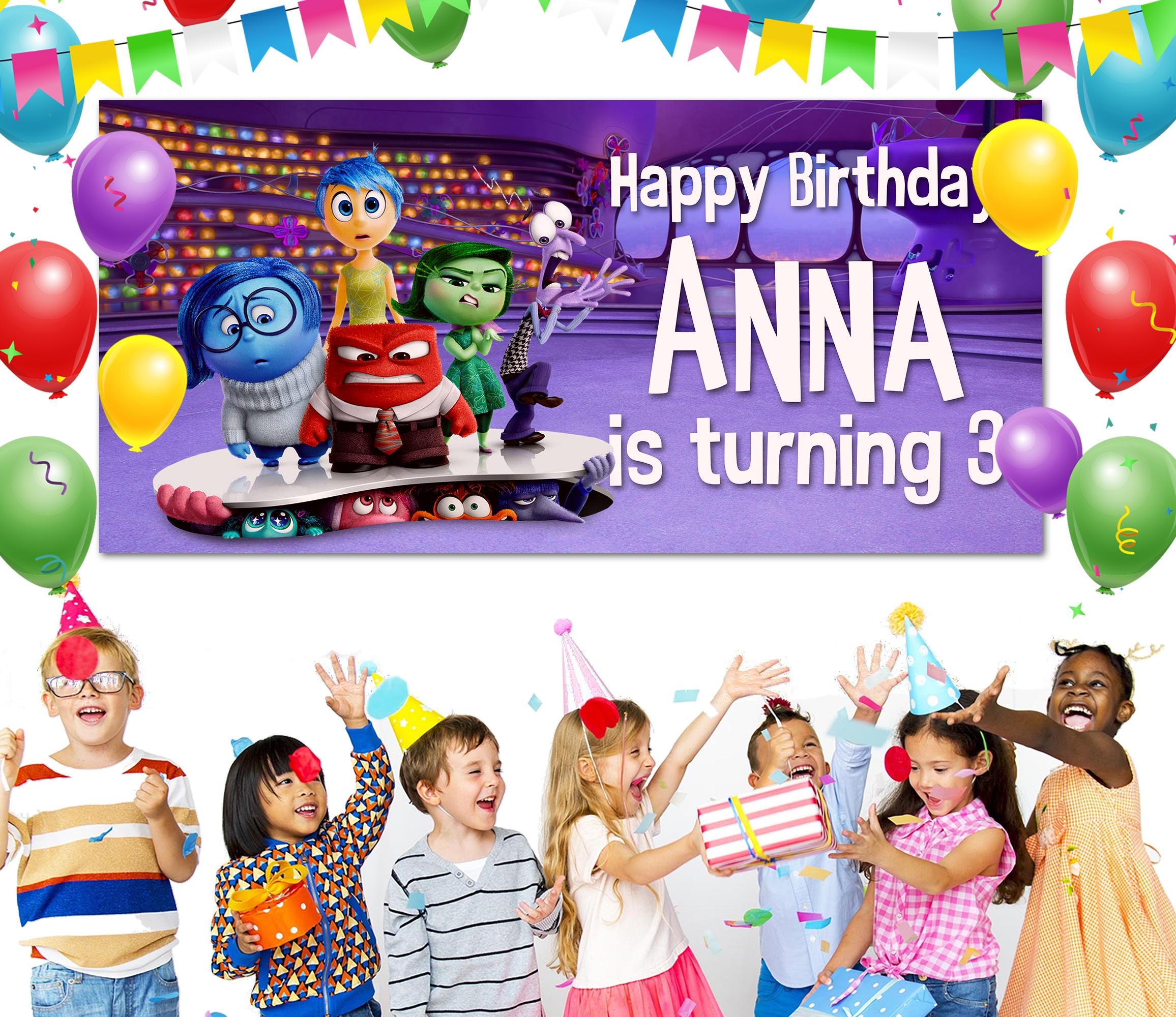 Personalized Inside Out Backdrop, Inside Out Birthday Banner, Inside ...