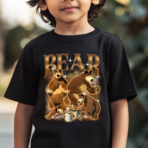 Masha and the Bear Bootleg Style Birthday Theme Shirt, Personalized ...