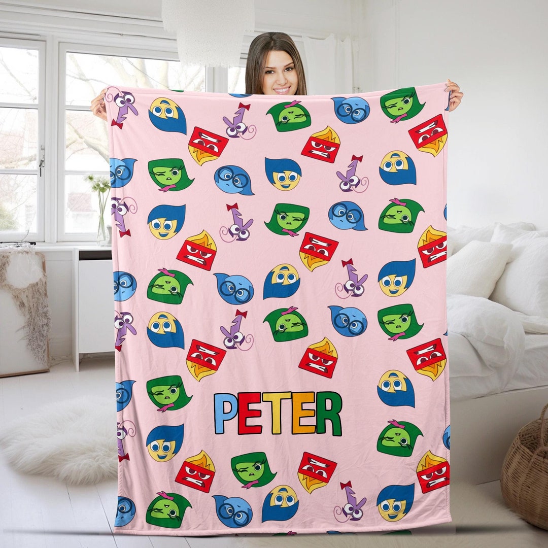 Personalized Disney Pixar Inside Out 2 Characters Blanket, Joy Disgust ...