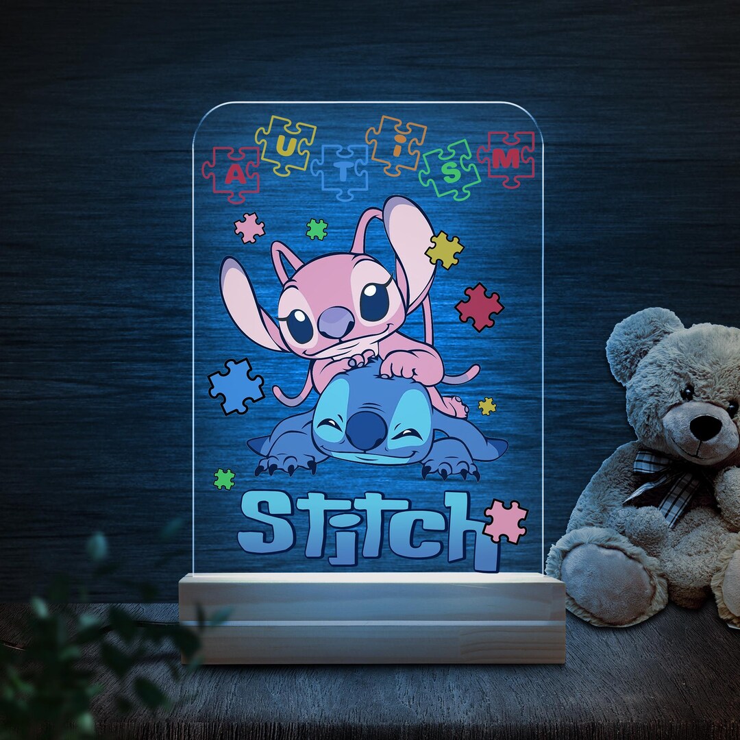 Disney Stitch Autism Night Light, Disney Stitch Birthday Boy Gift ...