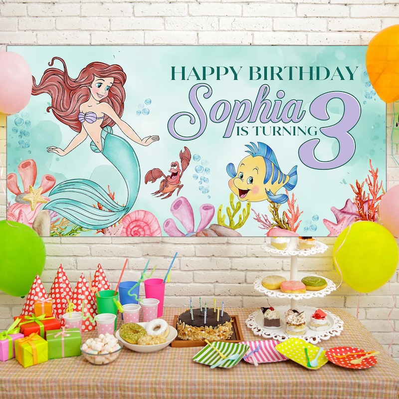 Little Mermaid Backdrops Ariel - Etsy