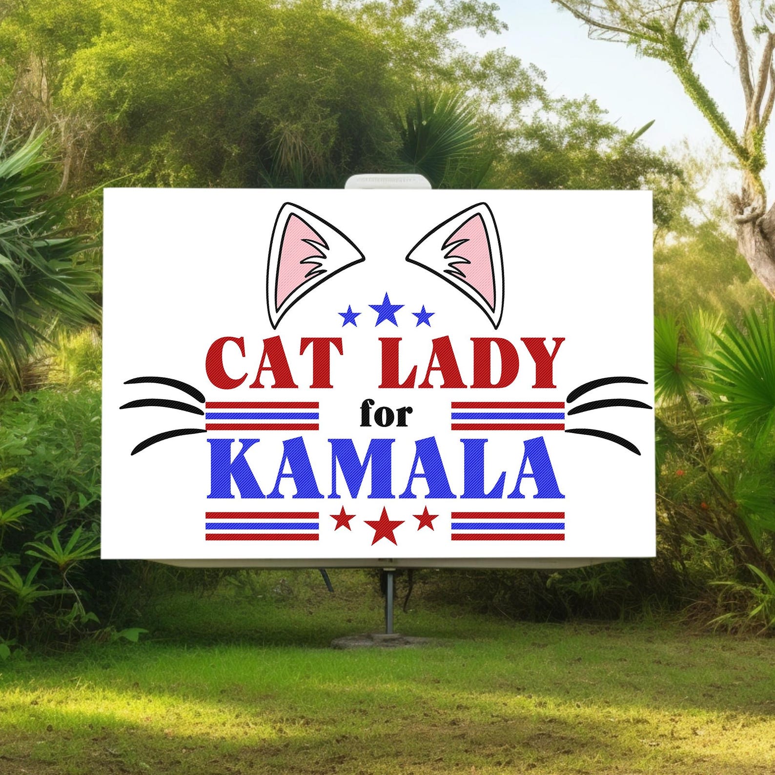 Cat Ladies for Kamala Sign, Kamala Harris 2024 Sign, Kamala for ...