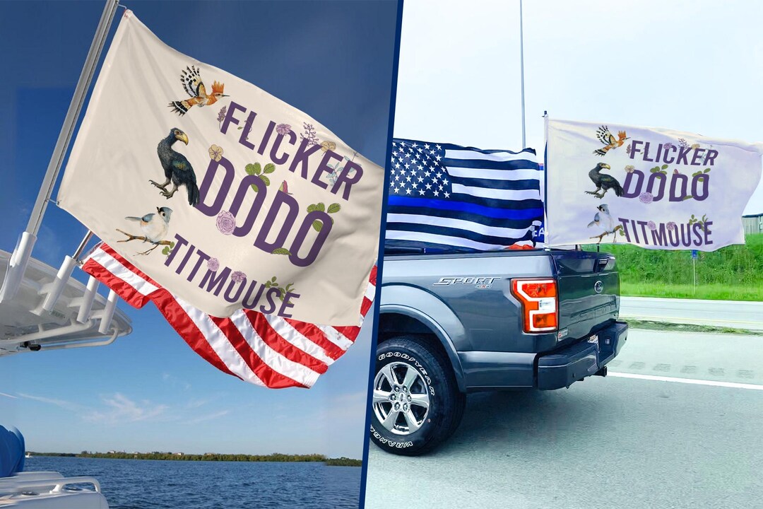 FDT House Flag With Bird Floral Art, Anti-trump Political Yard Decor ...