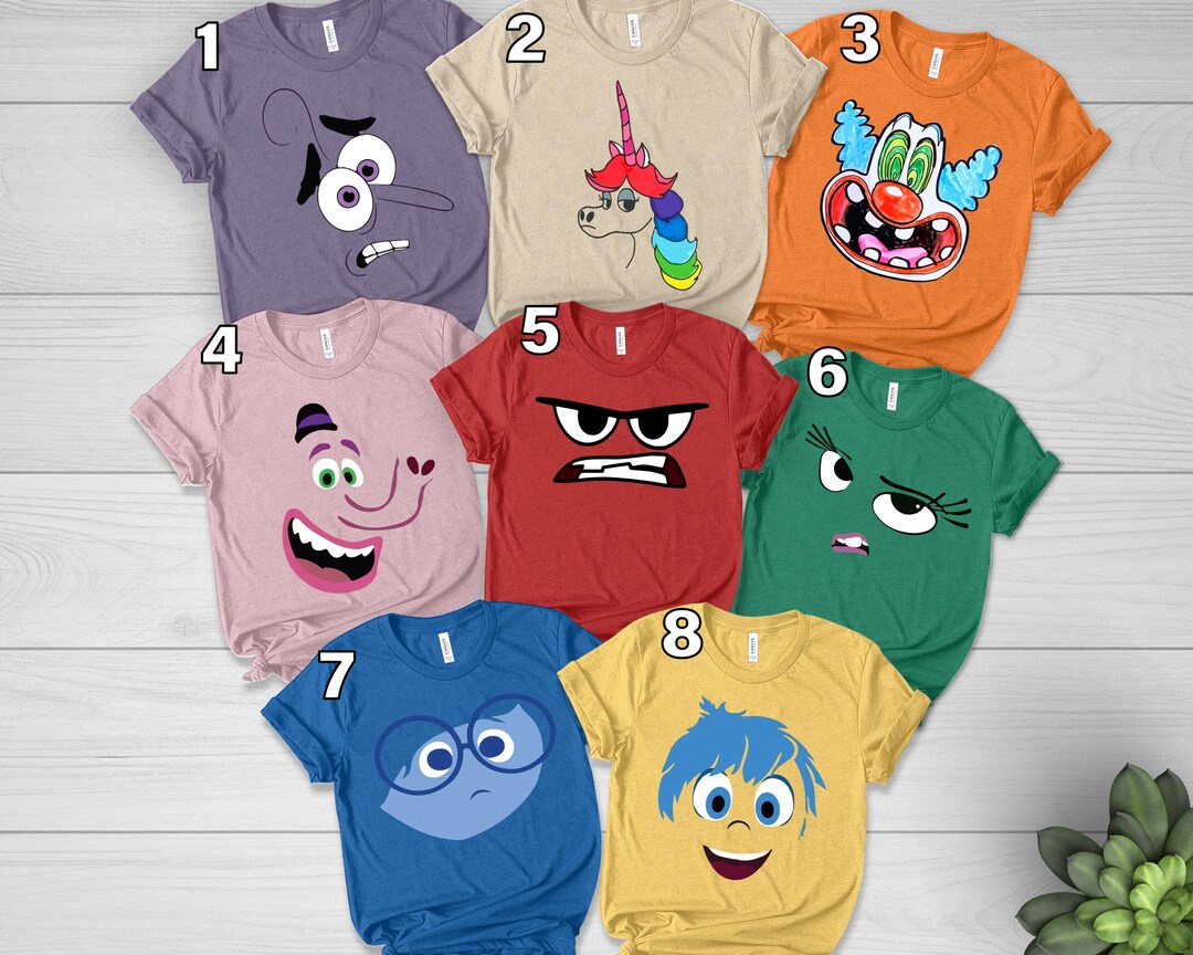 Inside Out Characters Costume, Inside Out Shirt, Inside Out Group ...