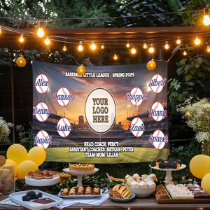 Custom Baseball Softball Team Banner With Grommets, Personalized Sports ...