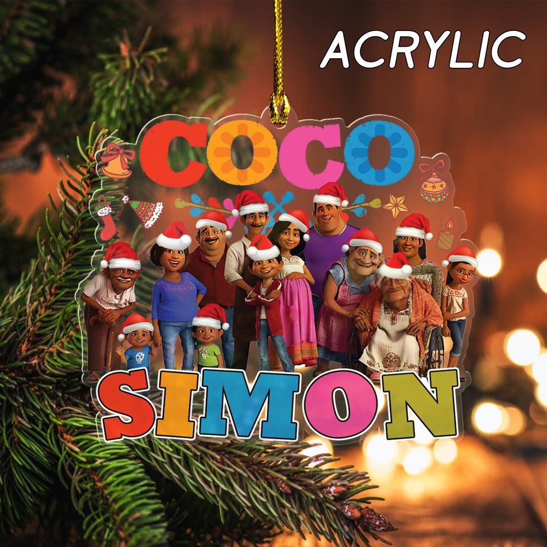 Disney Coco Movie Ornament, Custom Name Coco Christmas Ornament 2024 ...