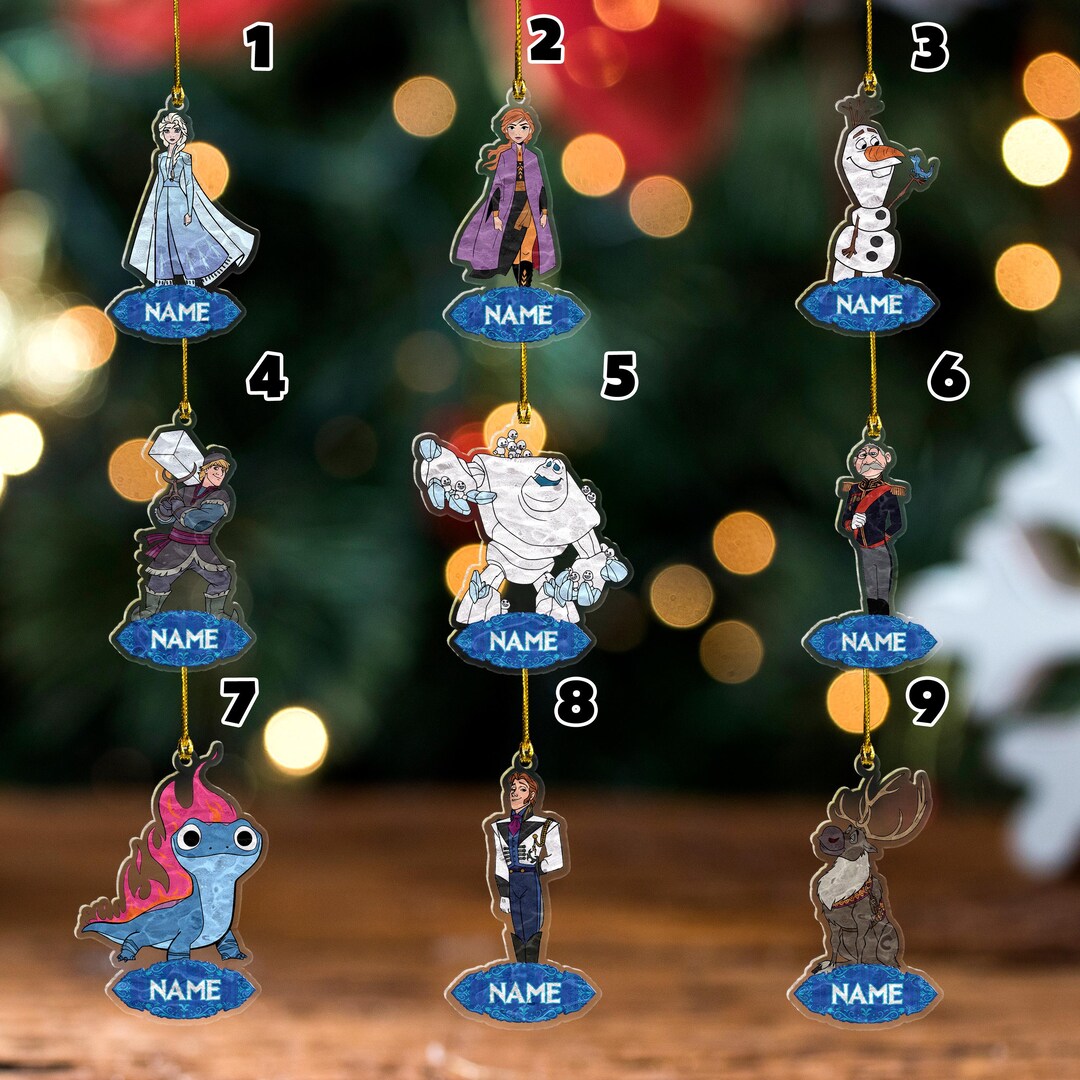 Custom Disney Frozen Acrylic/wood Ornament, Custom Name Year Disney ...