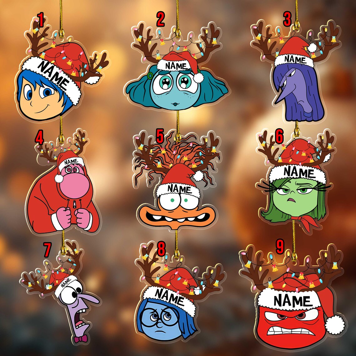 Inside Out Ornament, Christmas Inside Out Character Ornament Gifts ...