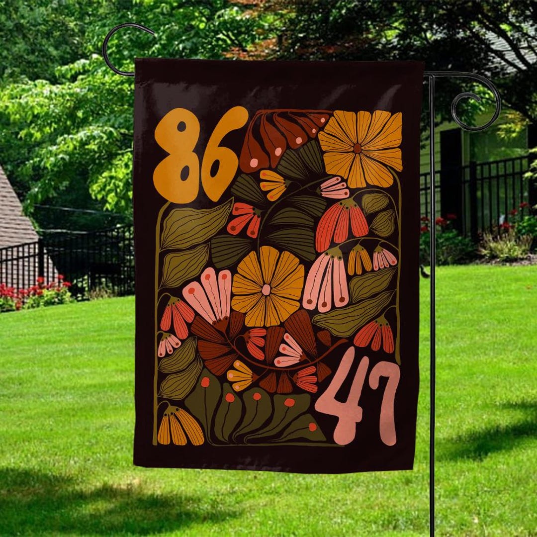 Subtle Anti Trump Boho Floral Garden Flag, Resist Garden Flag, Liberal ...