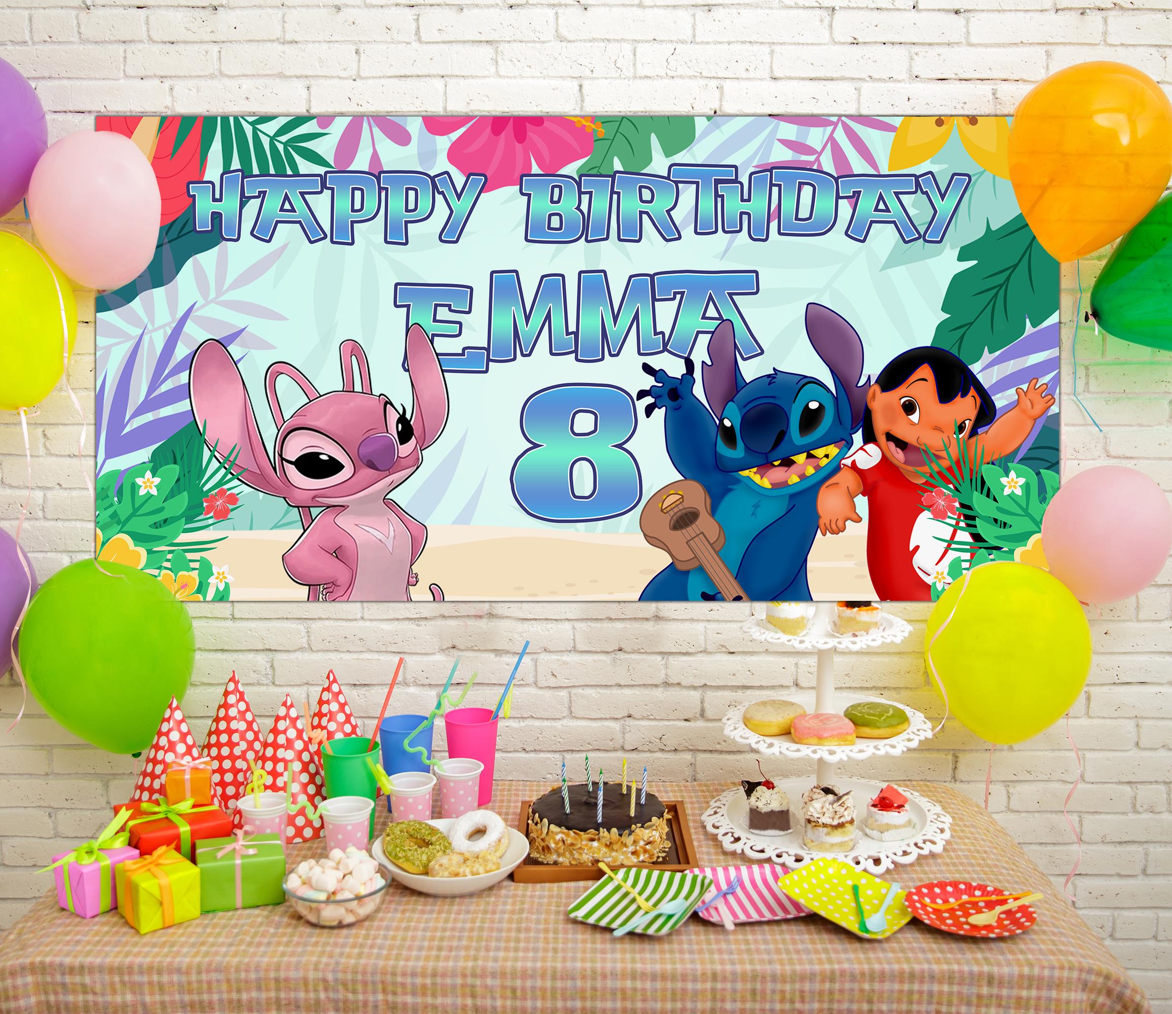 Stitch Banner, Birthday Banner, Stitch Party Birthday, Stitch Birthday ...