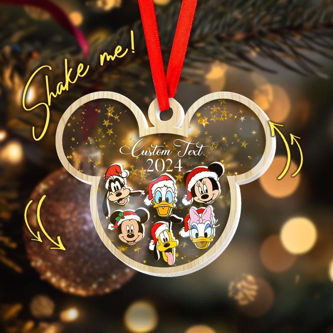 Personalized Disney Characters Shaker Ornament, Mickey and Friends ...