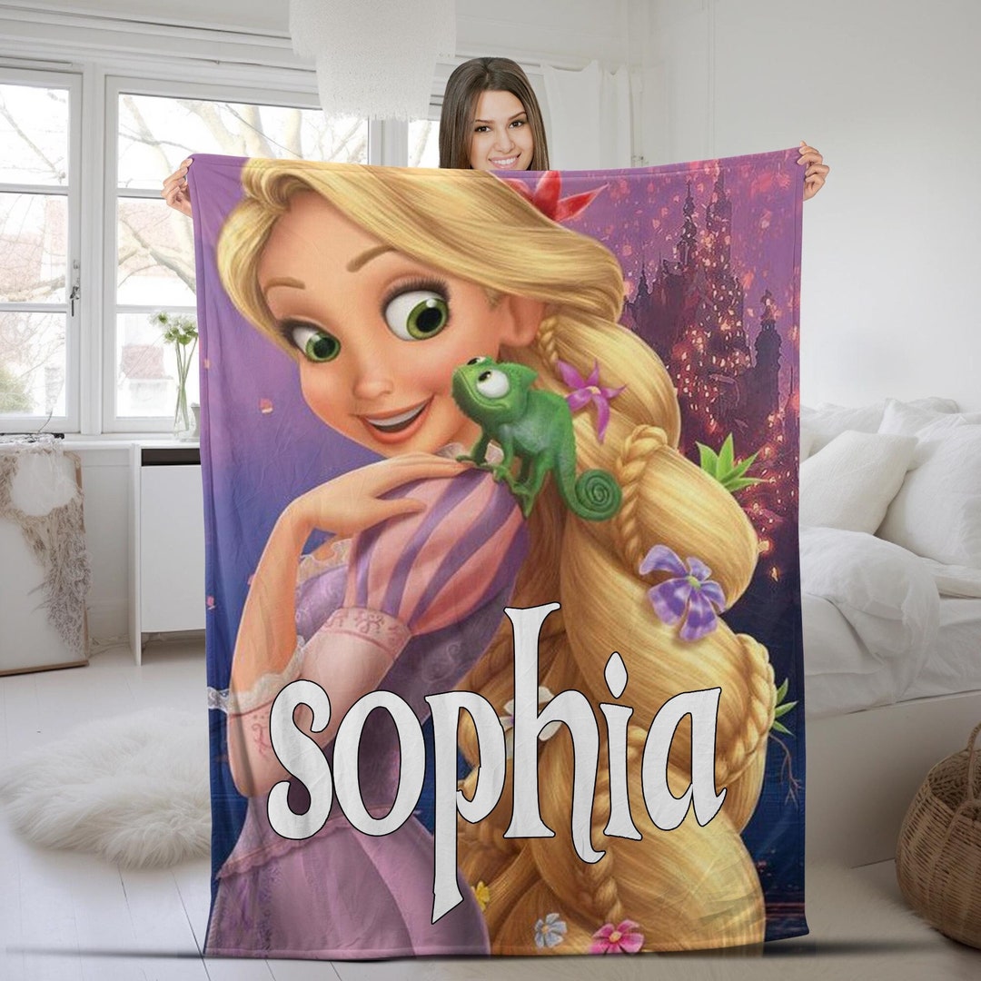 Rapunzel Tangled Fleece Blanket, Princess Blanket for Kids Baby Adult ...