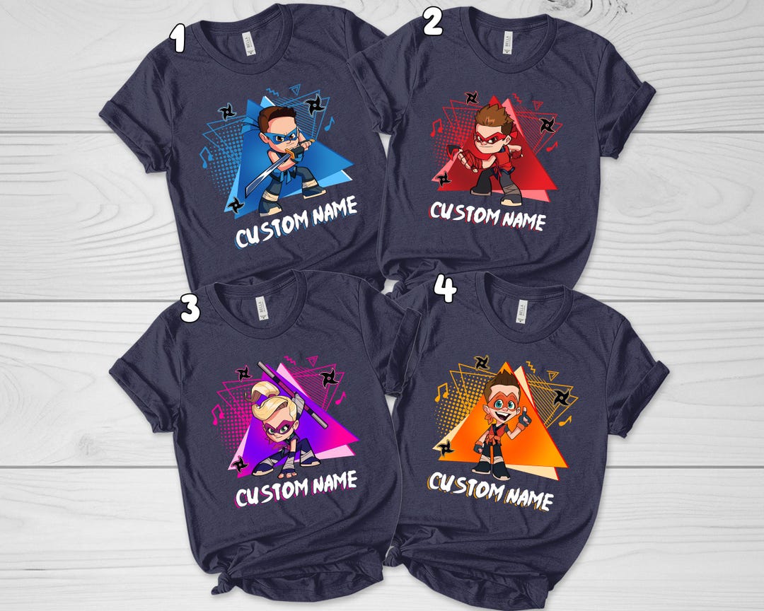 Ninja Kidz Birthday Shirt, Ninja Family Birthday Shirt, Personalized ...