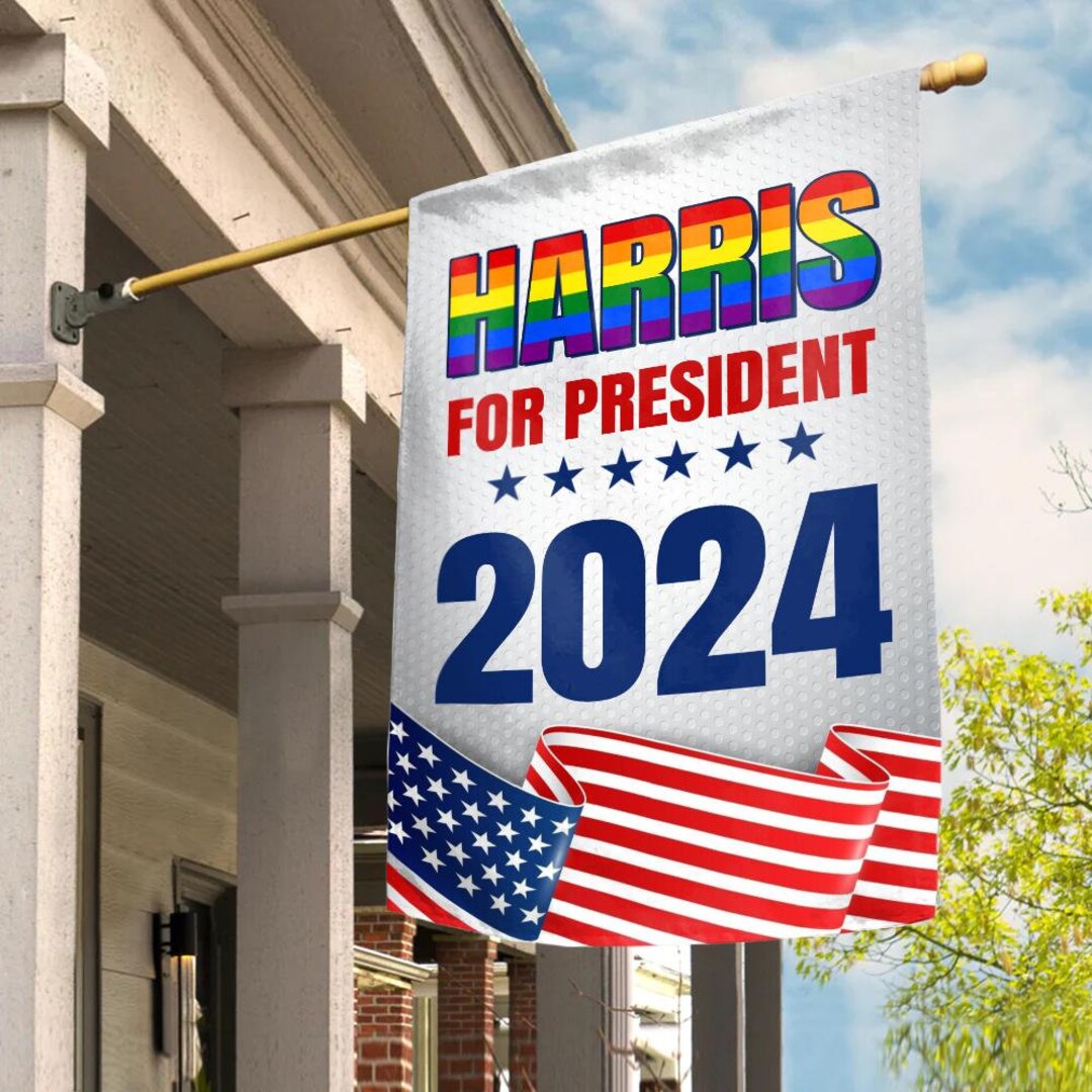 Kamala Harris LGBT Garden Flag, Democrat Garden Flags, Political Yard ...